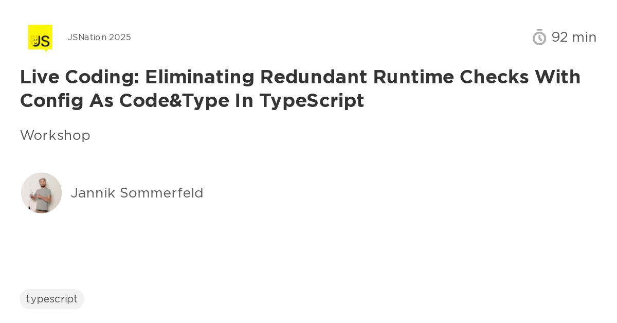 Live Coding Eliminating Redundant Runtime Checks With Config As Code