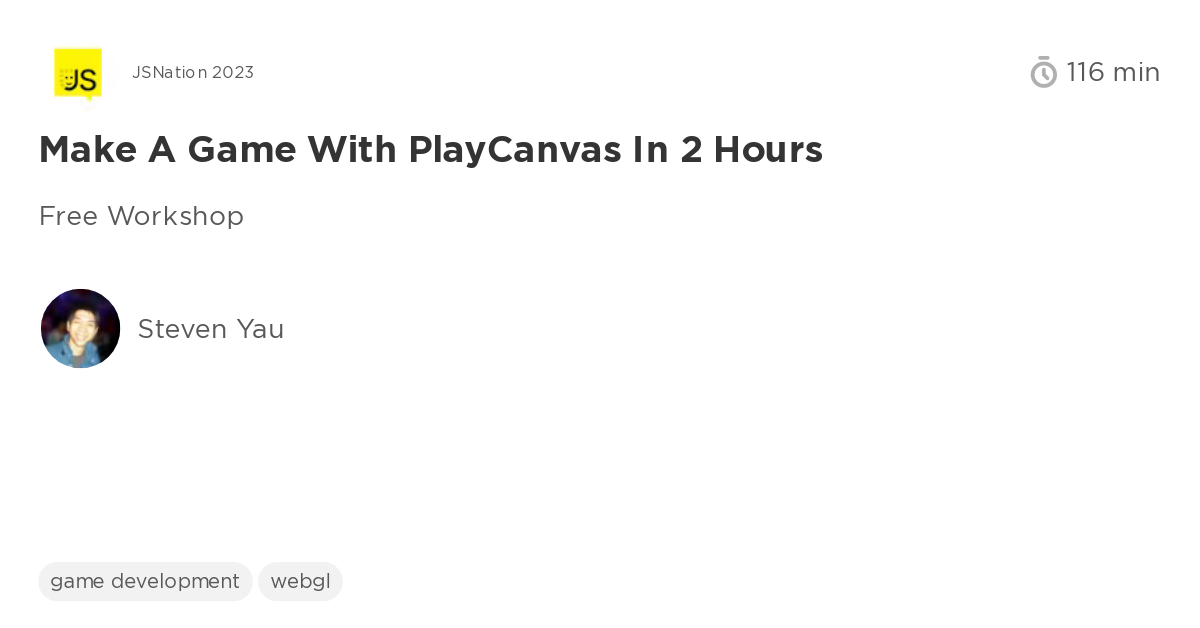 Make a Game With PlayCanvas in 2 Hours