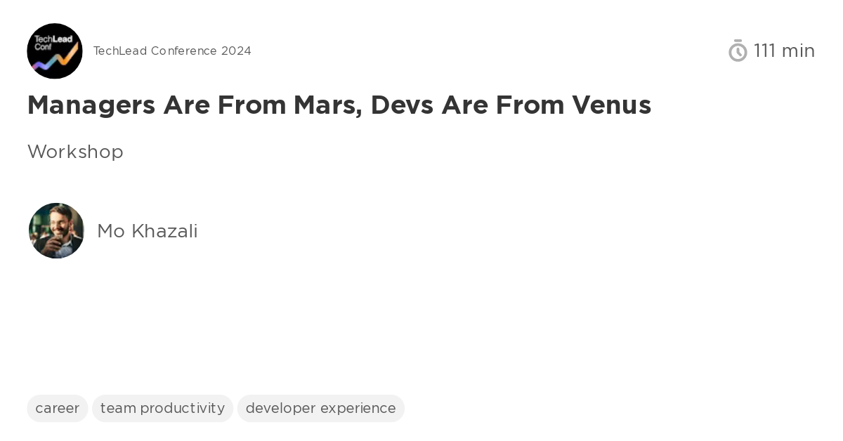 Managers Are From Mars, Devs Are From Venus