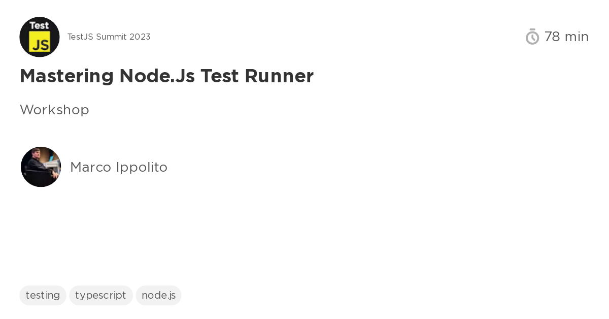 Mastering Nodejs Test Runner 