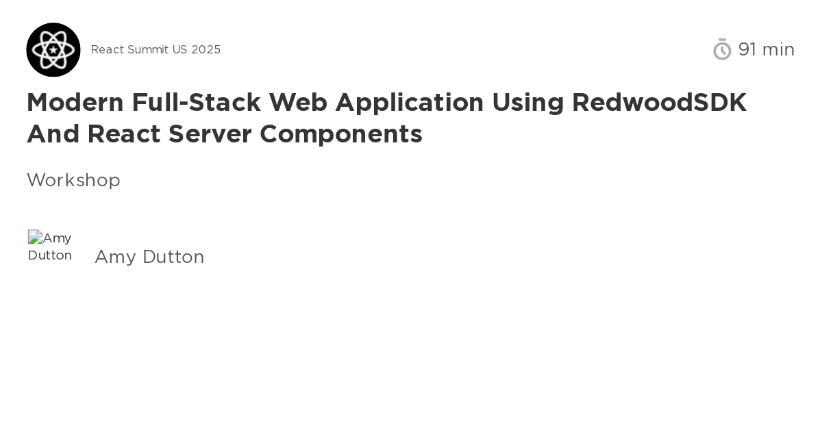 Modern Full-stack Web Application Using RedwoodSDK and React Server ...