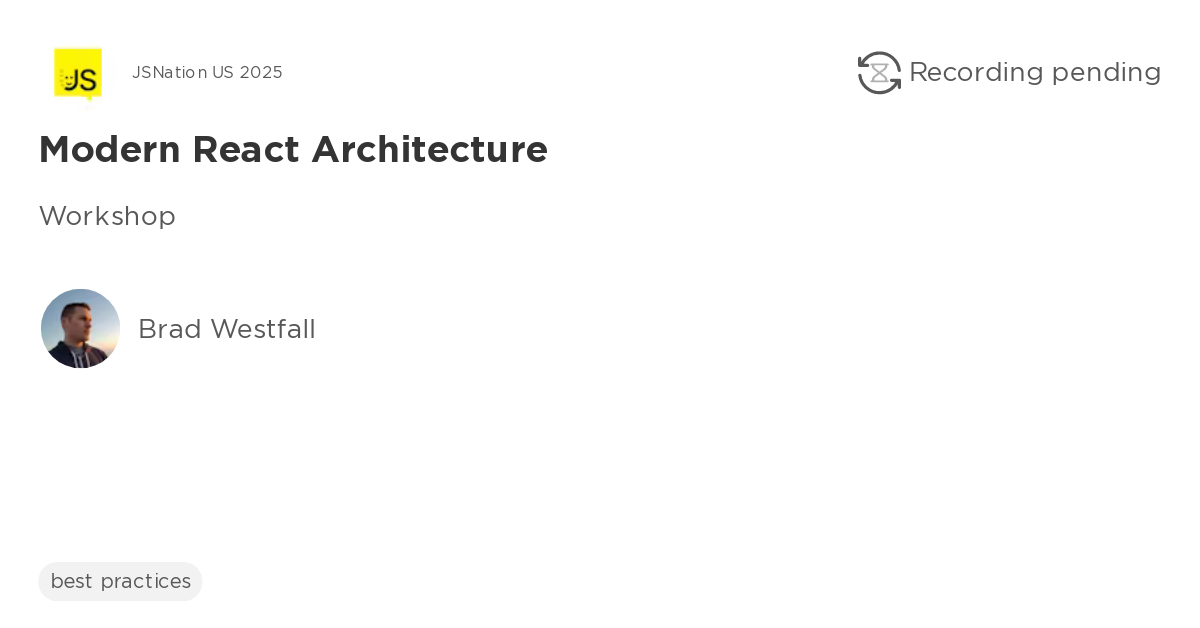 Modern React Architecture