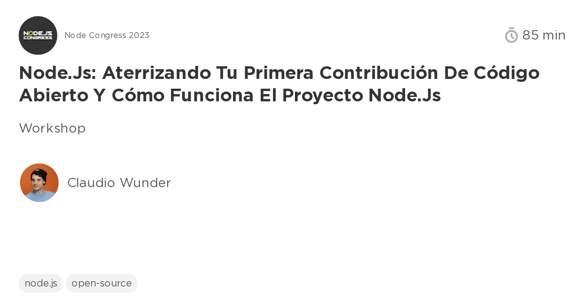 Node.js: Aterrizando tu primera contribución de código abierto y cómo funciona el proyecto Node.js