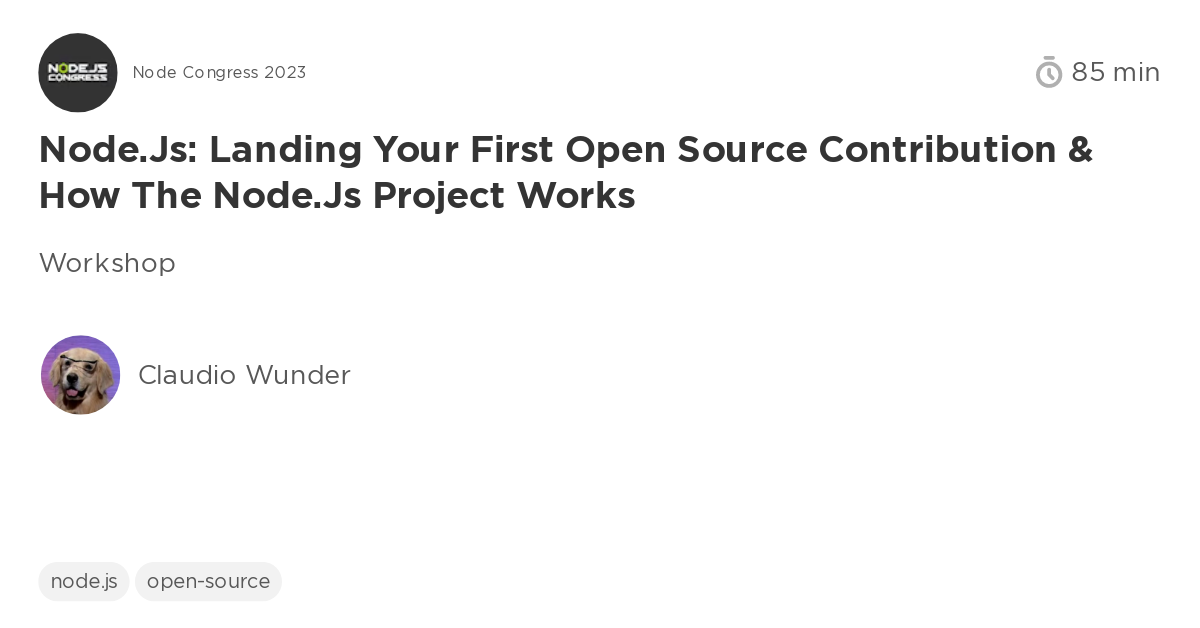 Nodejs Landing Your First Open Source Contribution And How The Nodejs Project Works Gitnation 