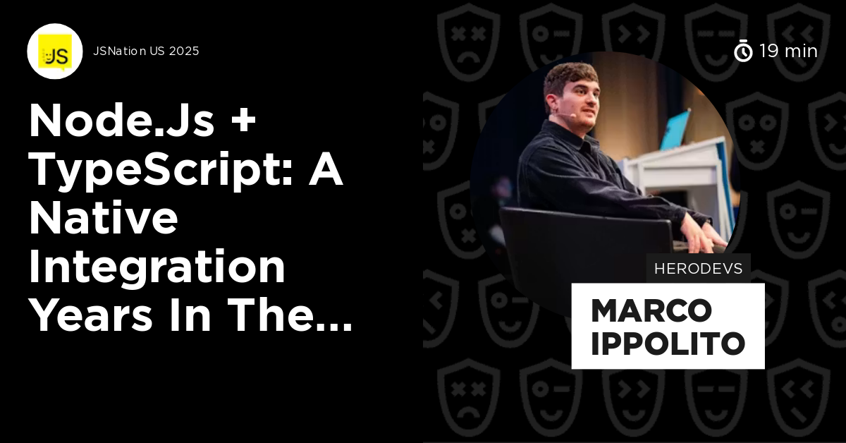 Node.js + TypeScript: A Native Integration Years in the Making by Marco ...