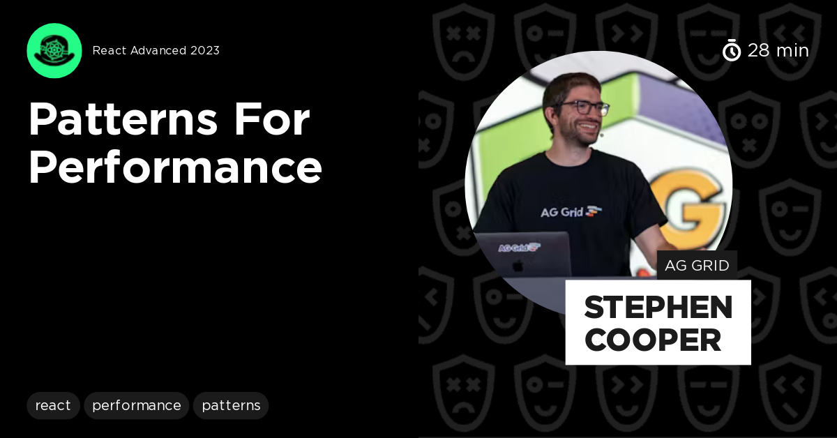 Video: Patterns for Performance by Stephen Cooper