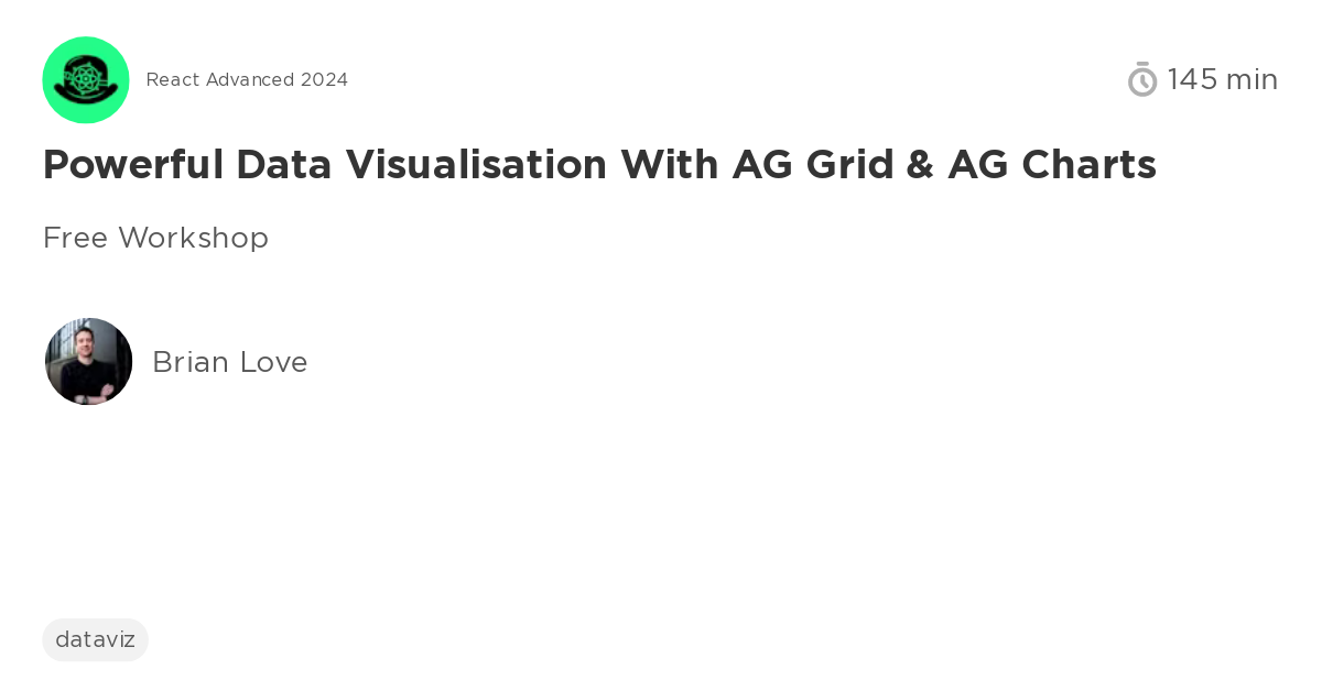 Powerful Data Visualisation with AG Grid & AG Charts