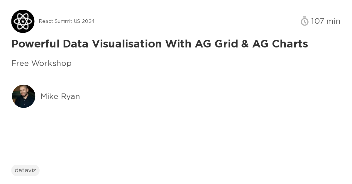 Powerful Data Visualisation with AG Grid & AG Charts