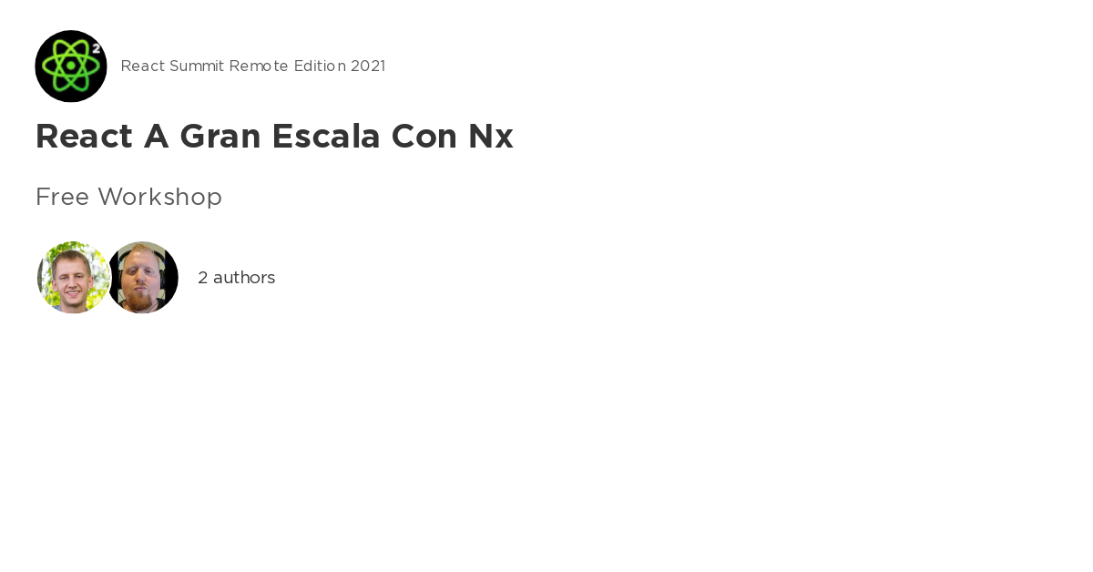React a gran escala con Nx