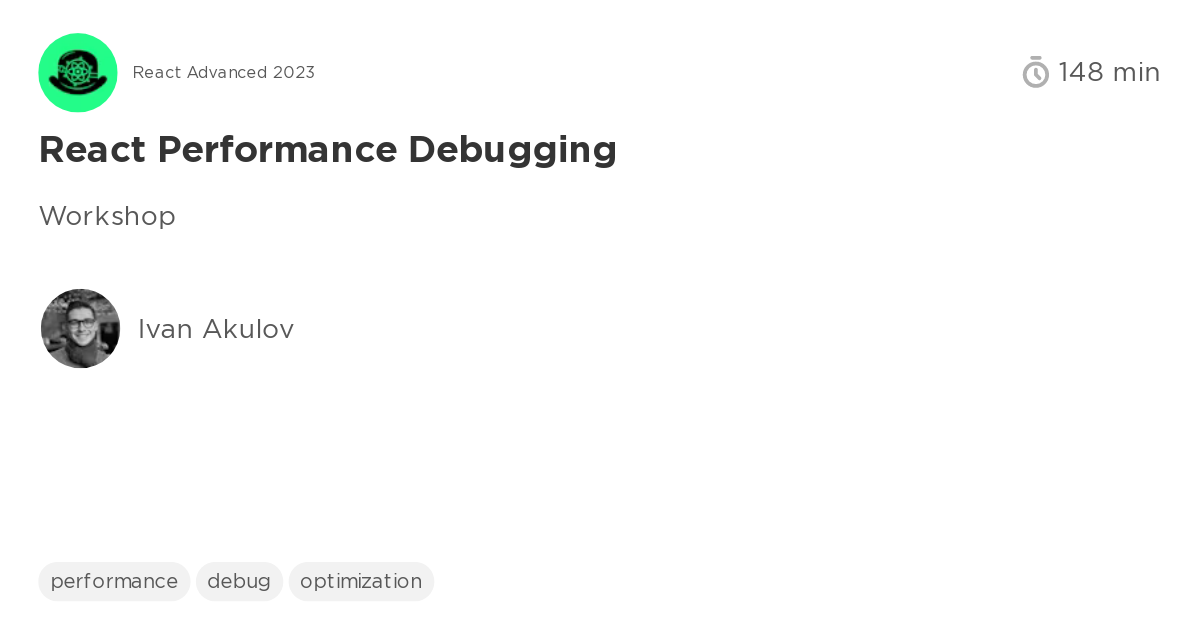React Performance Debugging React Performance Debugging