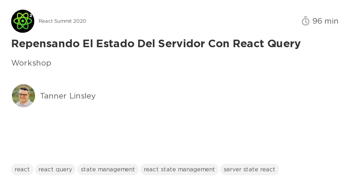Repensando el Estado del Servidor con React Query