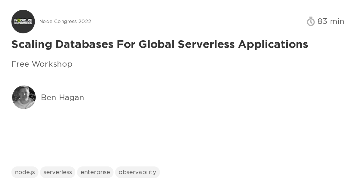 Scaling Databases For Global Serverless Applications