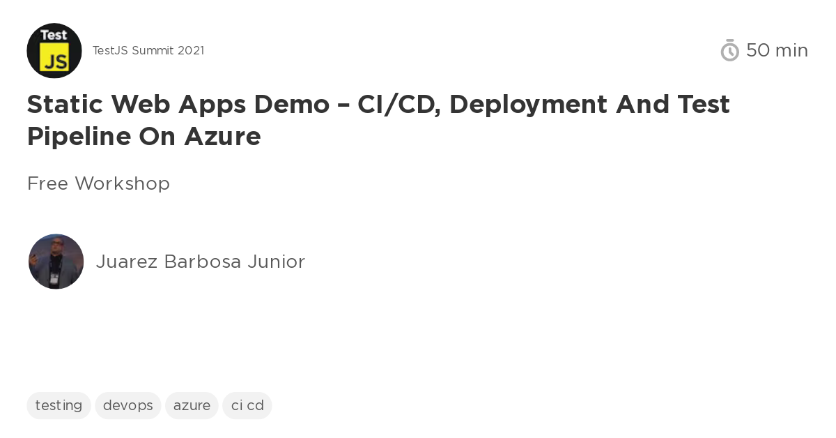 Static Web Apps demo – CI/CD, Deployment and Test Pipeline on Azure ...