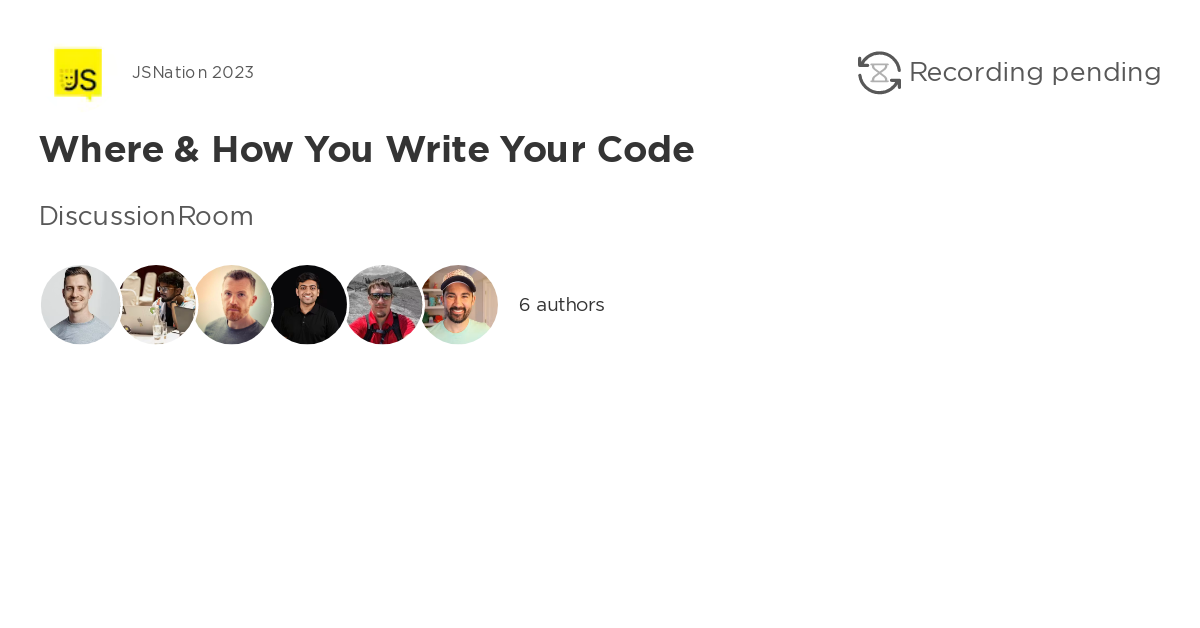 Where & How You Write Your Code
