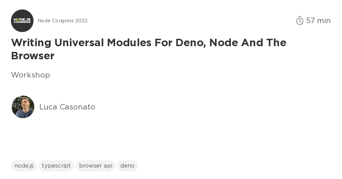 Writing Universal Modules for Deno, Node and the Browser