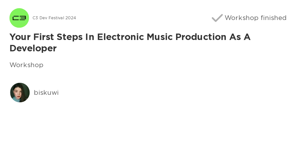 Your First Steps in Electronic Music Production as a Developer
